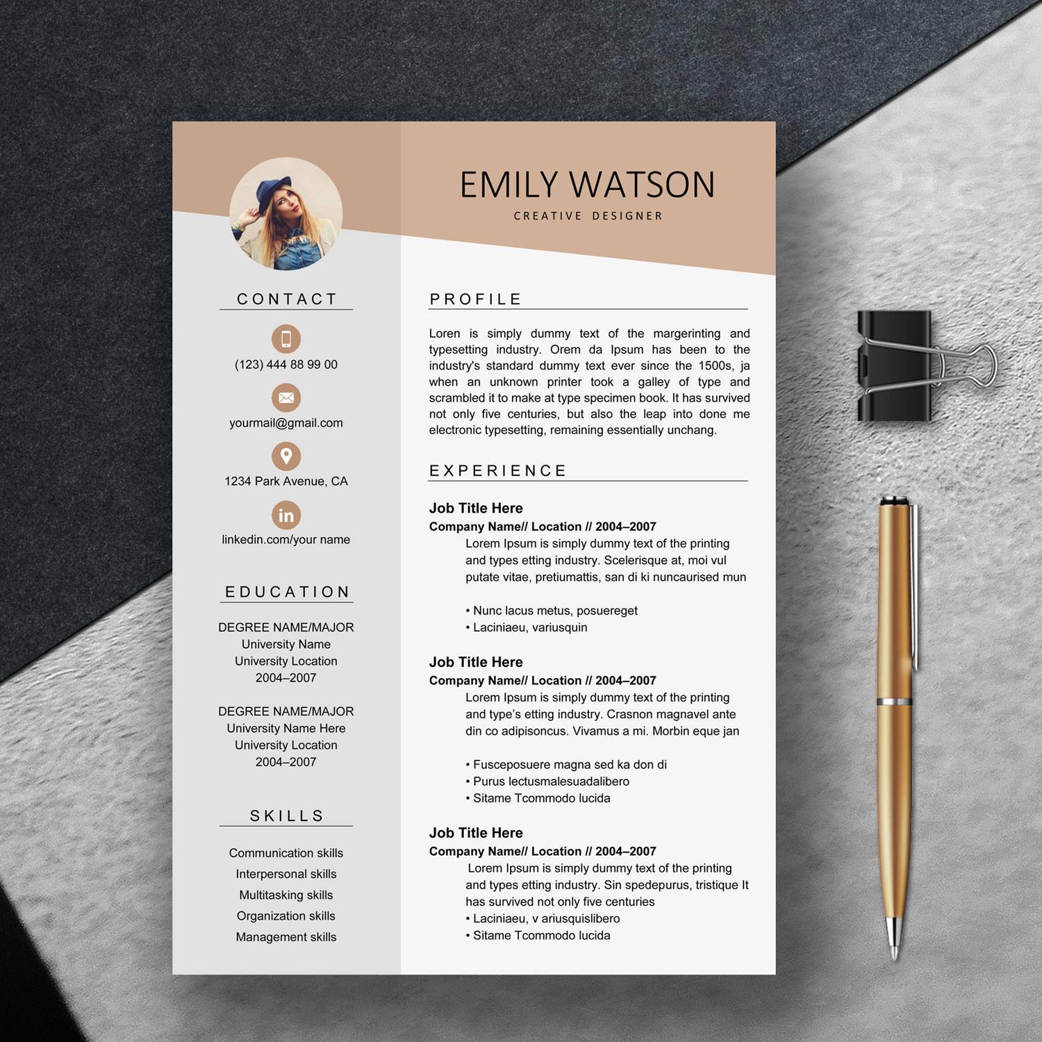 Awesome Resume Templates Content Calendar Template